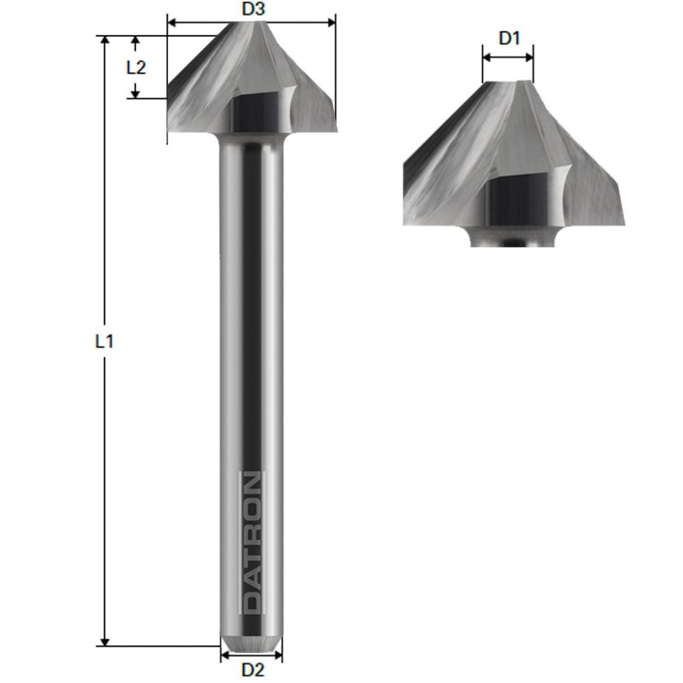 Foam Countersink/Chamfer Mill - DATRON CNC Milling Tools