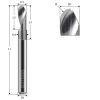 Polished Single Flute Ball Nose End Mill - DATRON CNC Milling Tools