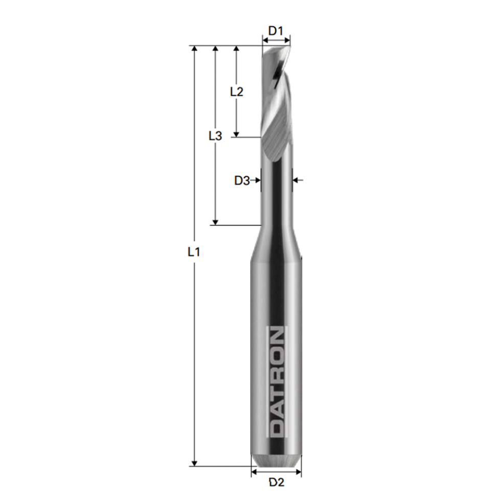 Long Reach Single Flute End Mill - DATRON CNC Milling Tools